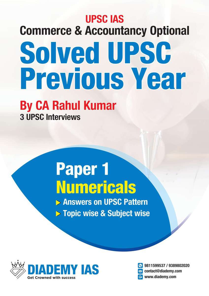 Commerce & Accountancy Optional for UPSC - PYQ, Resources & Notes
